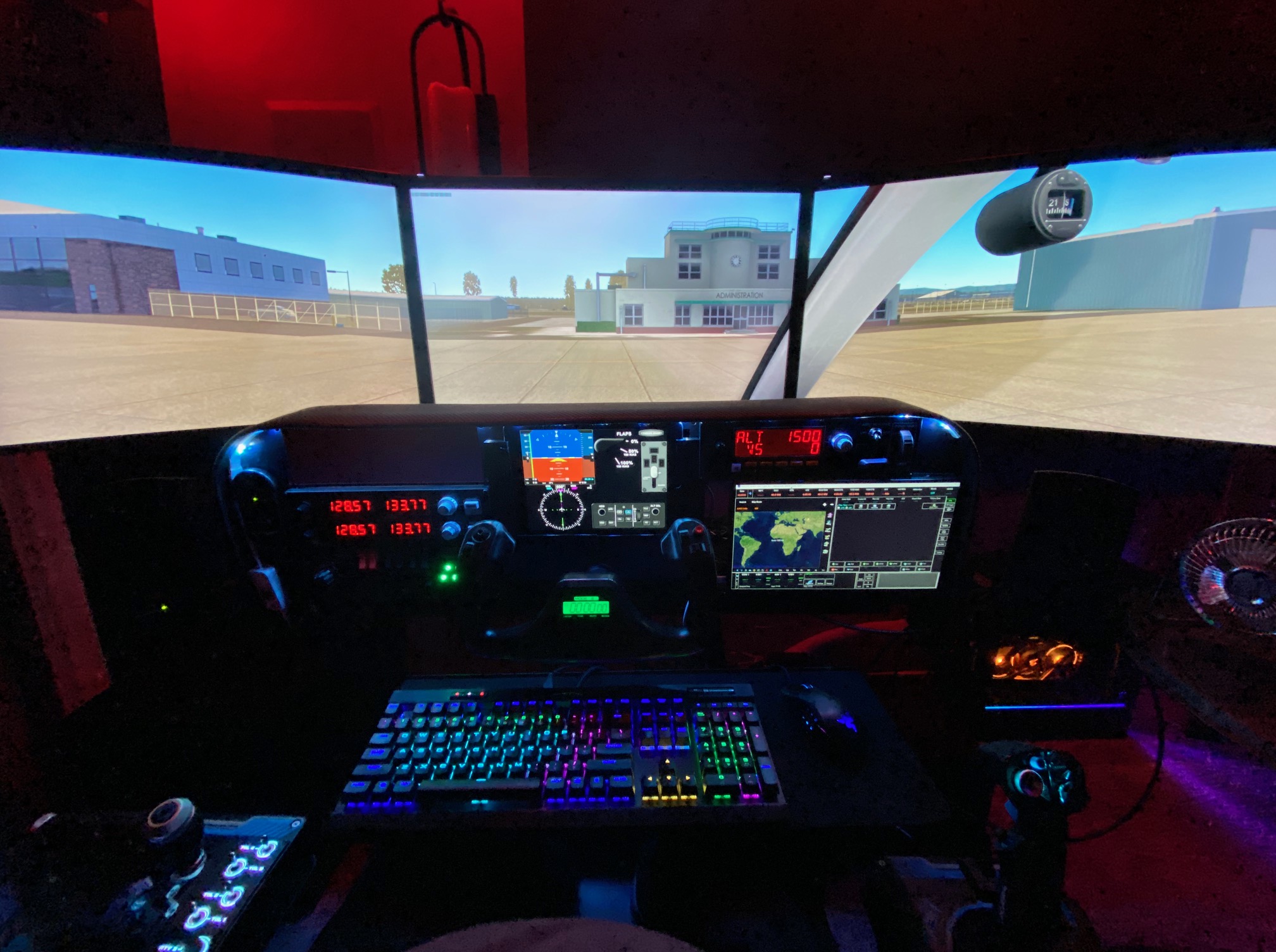 Creative Use of Volair Sim Avionics Panel with Touch Displays – Volair Sim