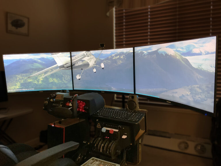 Honeycomb Alpha Yoke and Bravo Throttle Quadrant with Triple Curved 32 ...